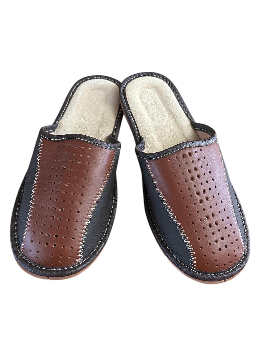 Handmade Leather Slippers: Men's Polish Home Shoes - Etsy