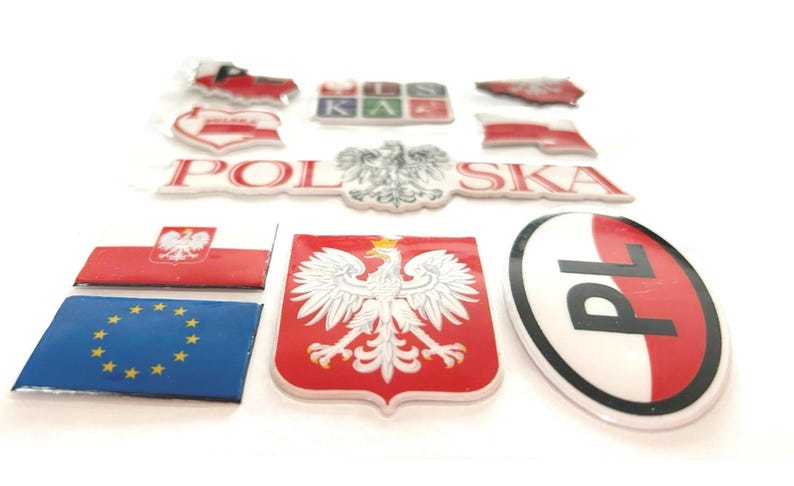 Poland Flag Stickers: Polish Pride Decals - 10 Piece Set - Etsy