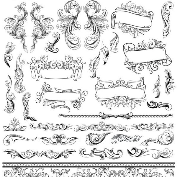Baroque Style Stickers - Etsy