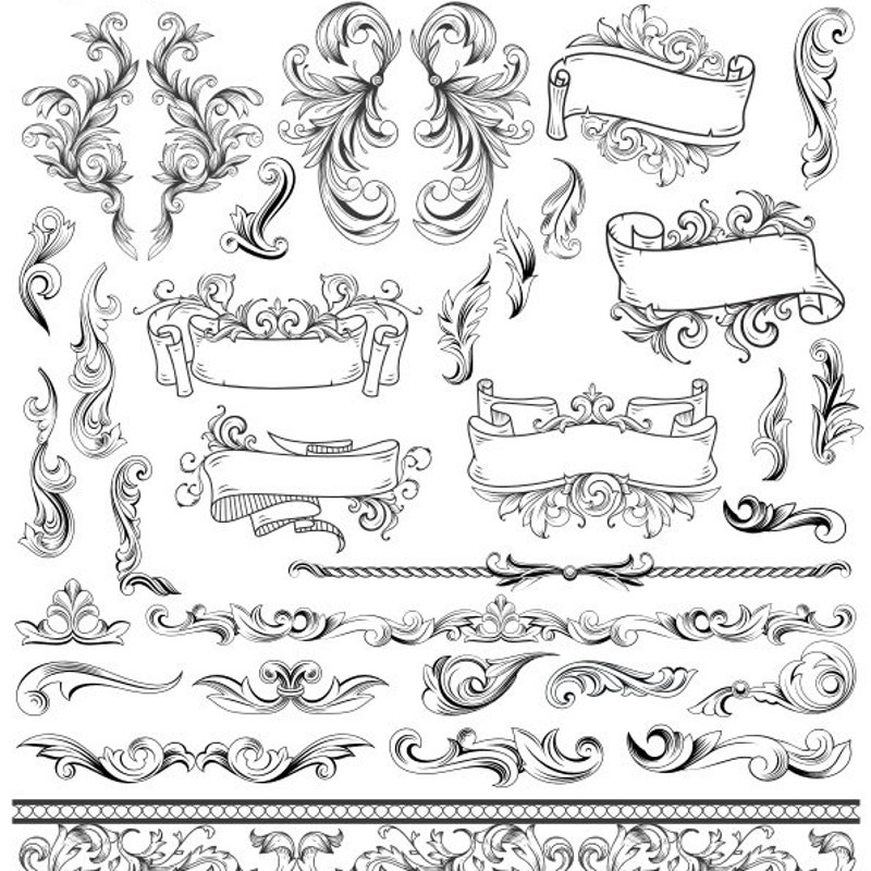 Baroque Style Stickers - Etsy