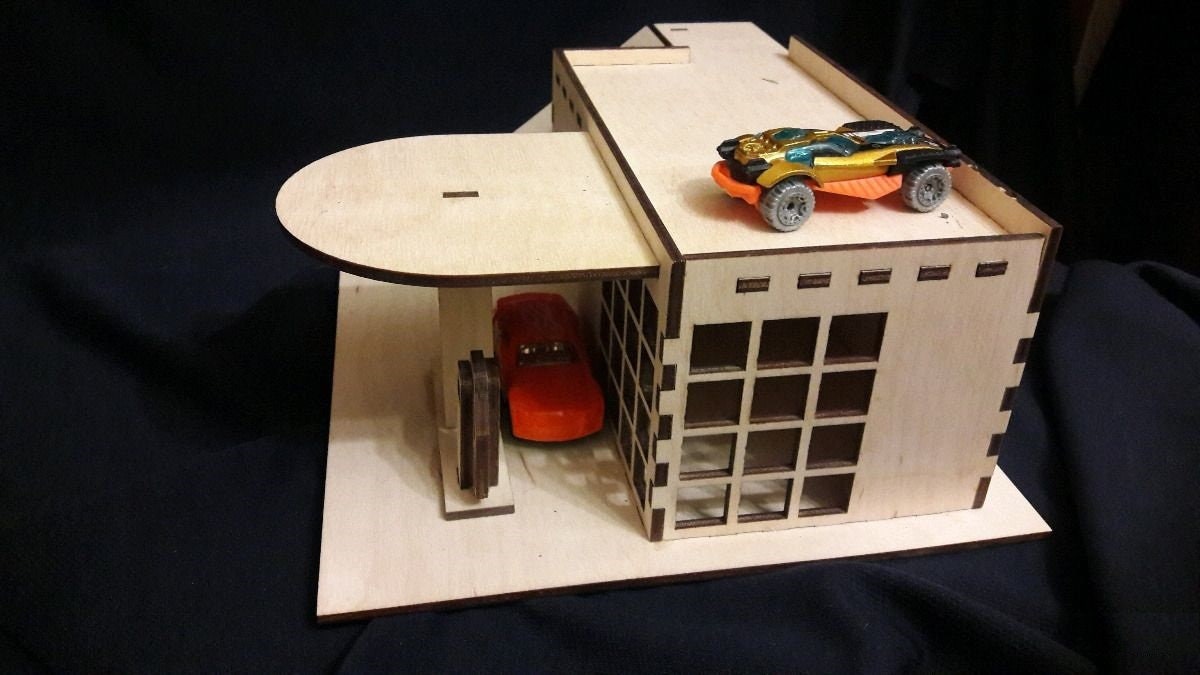 Laser Cut Toy Car Parking Gas Station 4mm SVG CDR File - Etsy