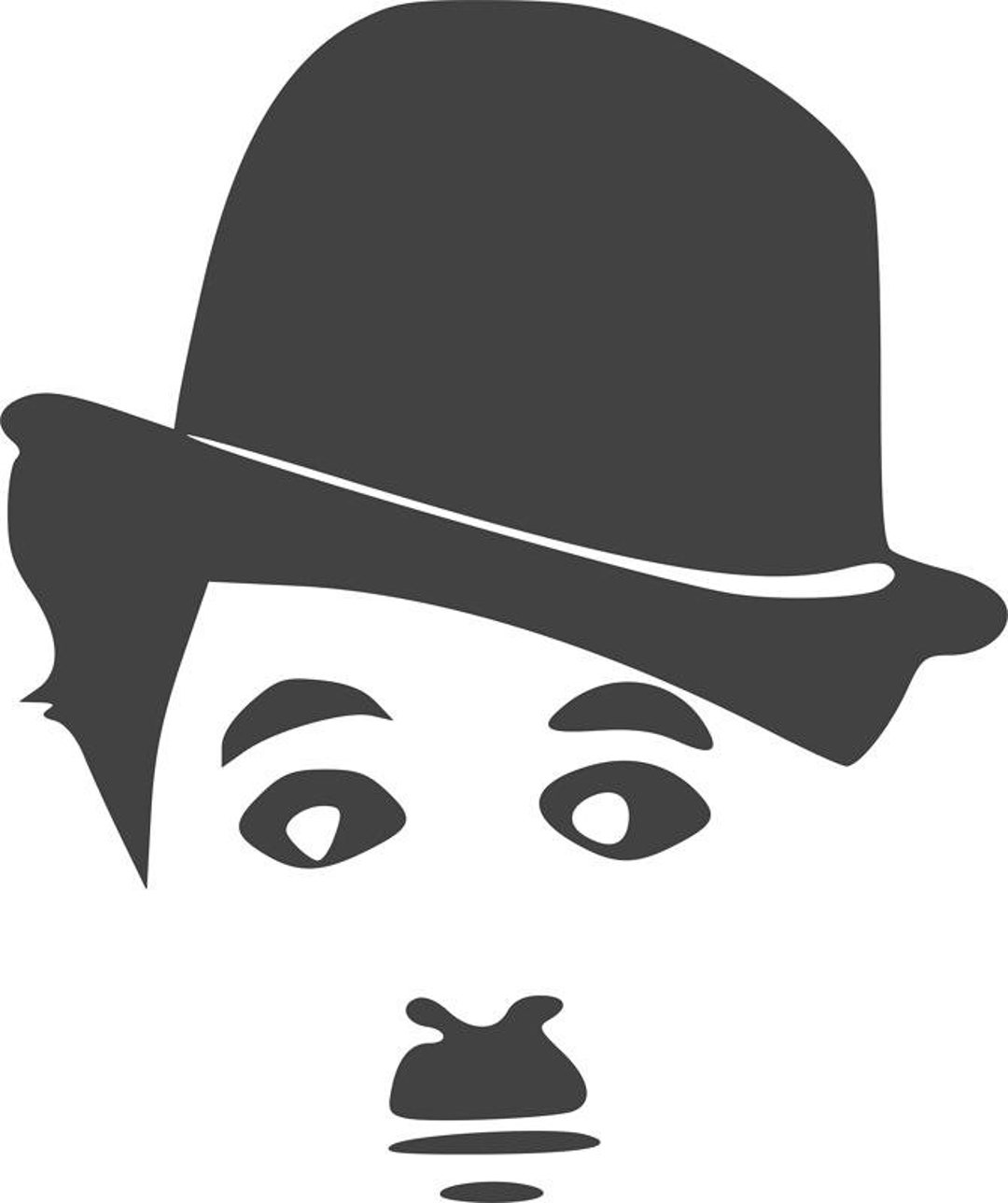 Charlie Chaplin Silhouette Design Vector Art Stencil Sticker for ...