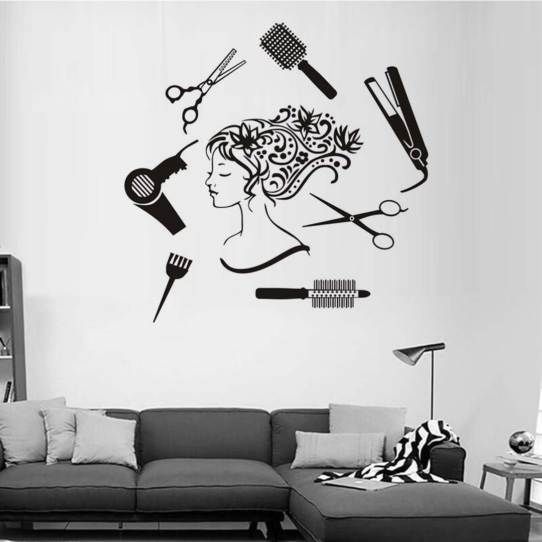 Lasercut Woman Hairdresser Coiffeur Wall Decoration Vector Art - Etsy