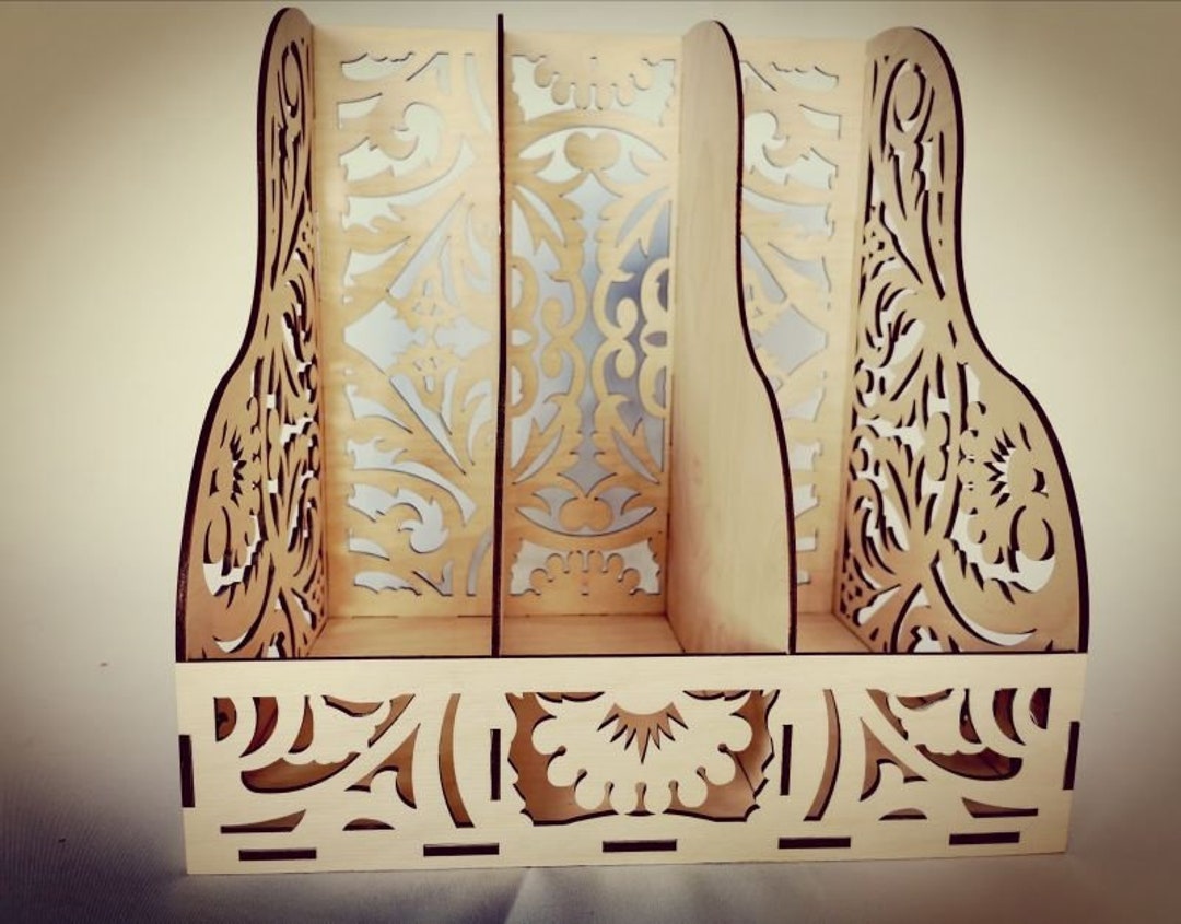 Lasercut Magazine Box Paper Holder File Organizer 3 Mm and 4 Mm SVG CDR ...