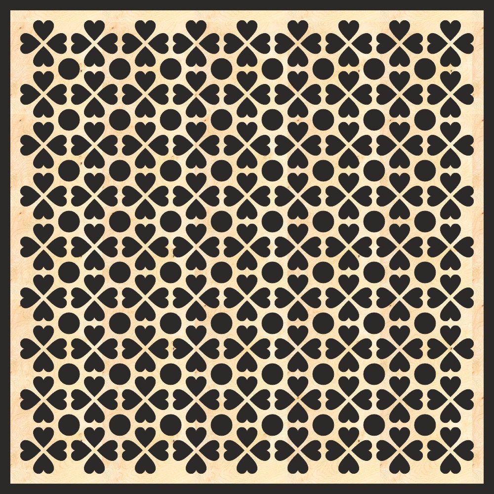 Lasercut Decorative Panel Screen Pattern Model Vector Art SVG | Etsy