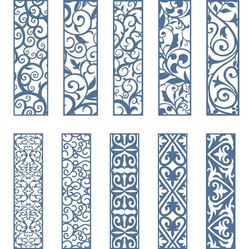 Laser Cut Decorative Panel Screen 12 Vector Pack SVG CDR DXF - Etsy
