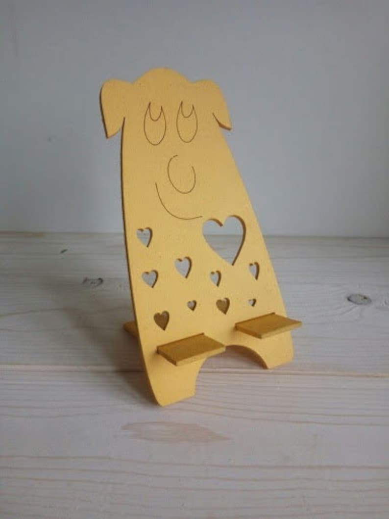 Lasercut Cute Animals Phone Stand Wooden Phone Holder Pack Cat | Etsy