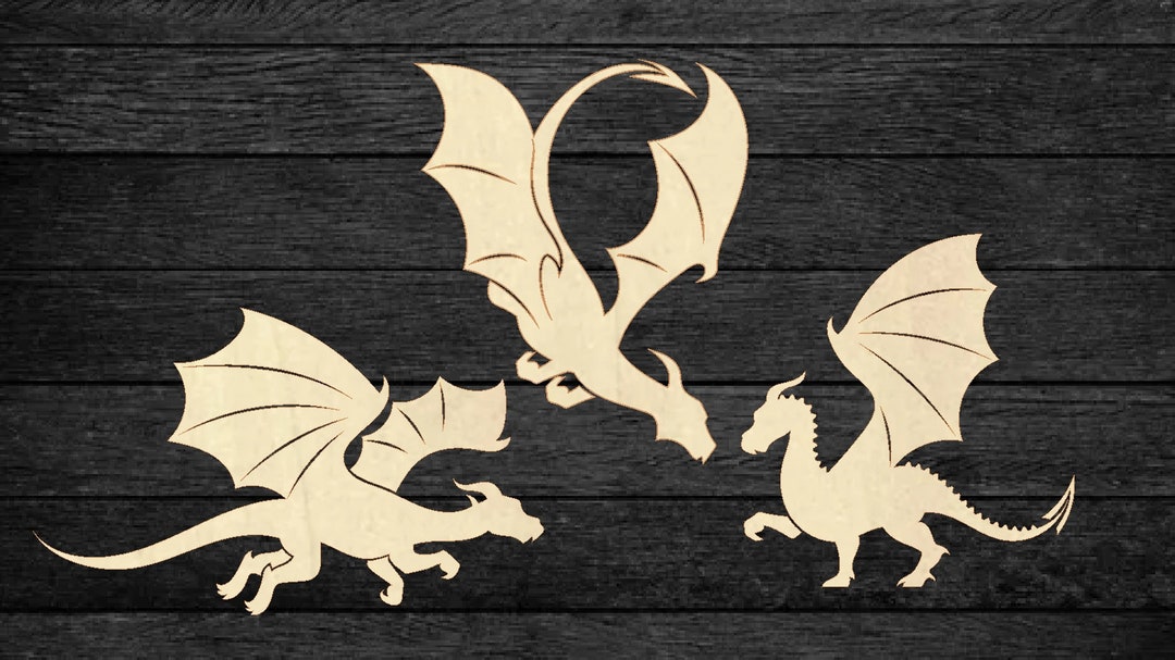 Laser Cut Dragons Wall Decoration Vector Art SVG DXF File - Etsy