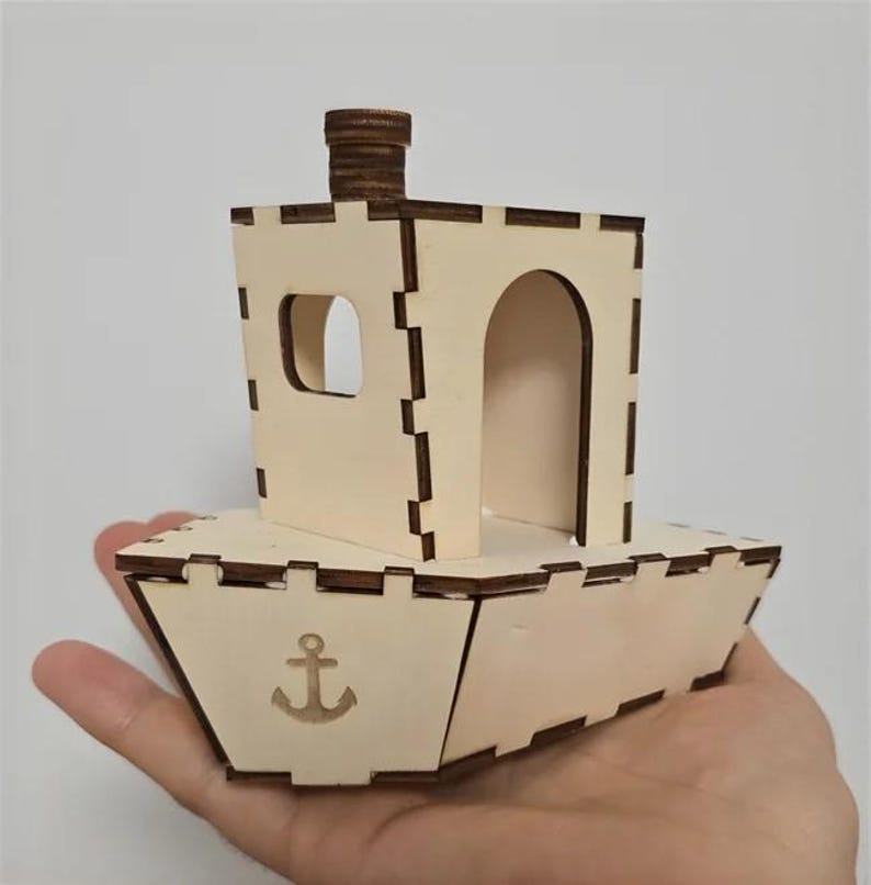 Lasercut Boat Model Decorative Woodenship Design 3D Toy Plan 4 Mm SVG ...
