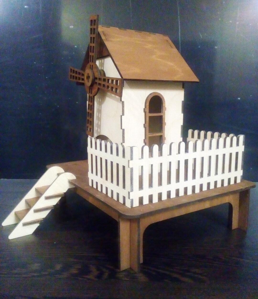 Laser Cut Windmill Tea House Tea Bag Dispenser Wooden 3 Mm SVG CDR File ...