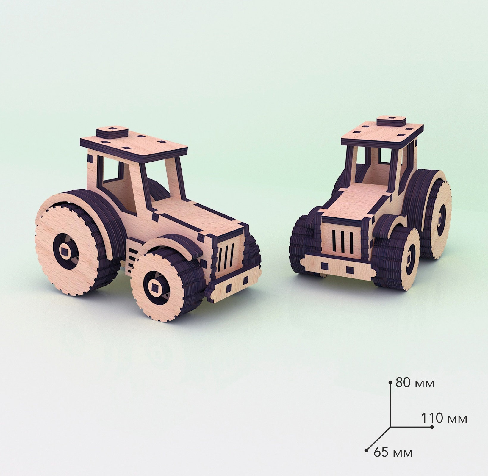 Laser Cut Wooden Toy Tractor Model 4mm Ai CDR SVG File - Etsy
