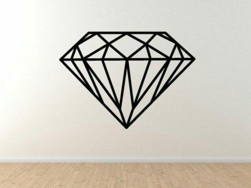 Modern Diamond Wall Art Laser Cut File | Geometric Home Decor | DXF Ai ...