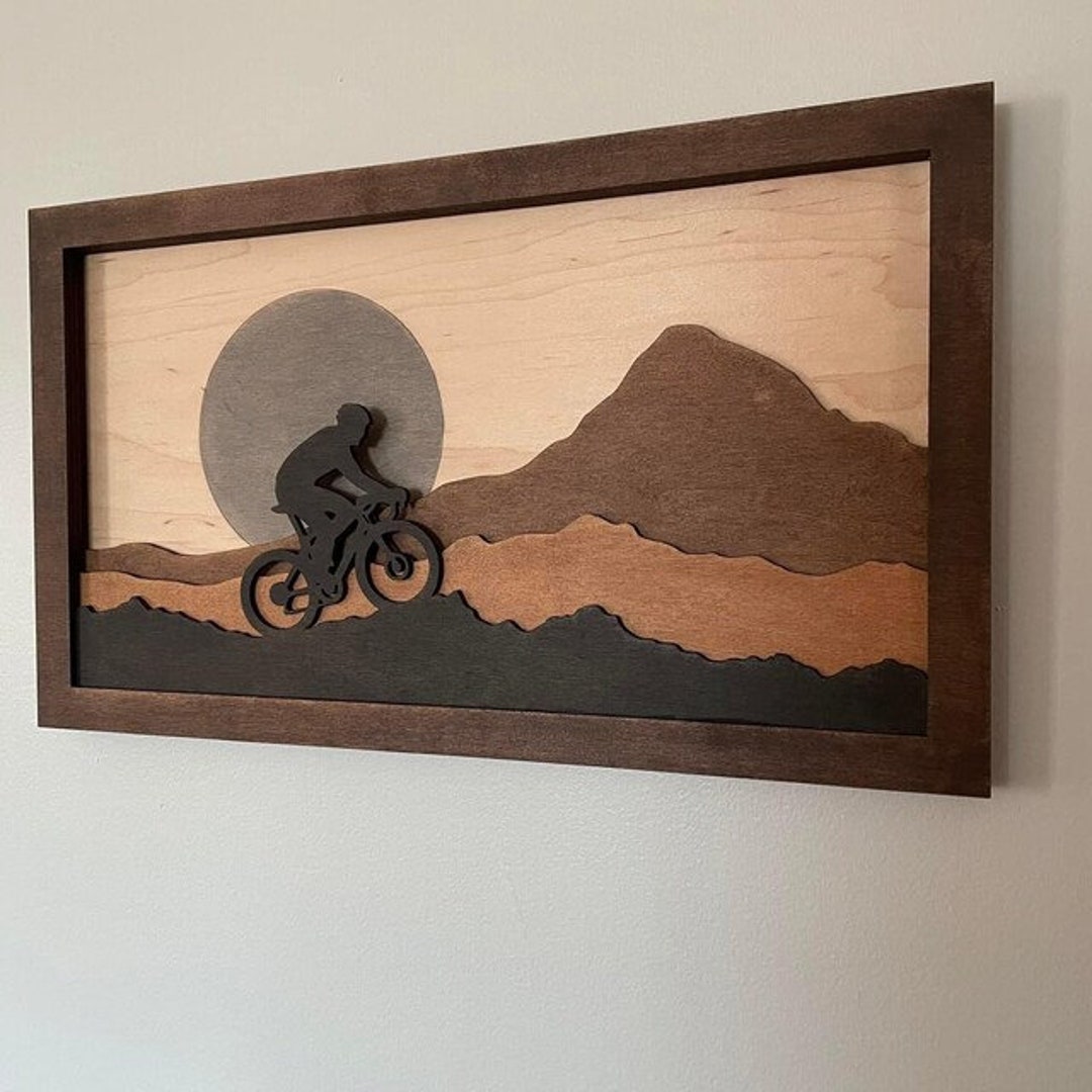 Laser Cut Biker Layered Shadow Box SVG File - Etsy