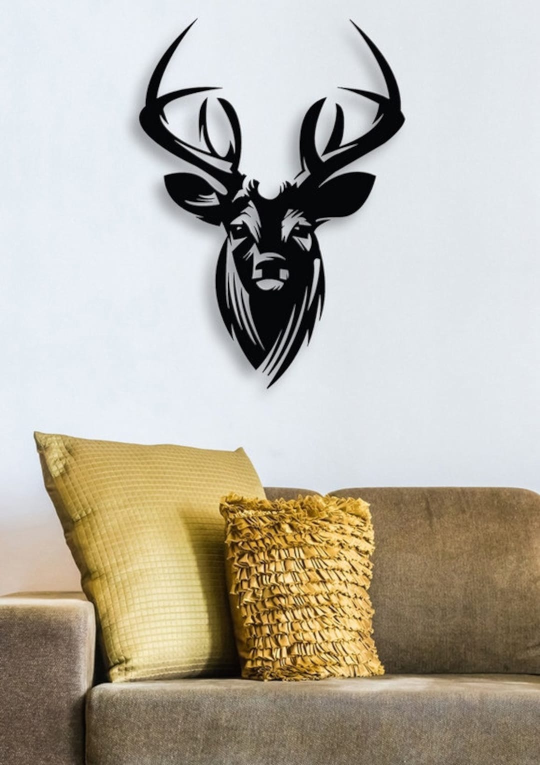 Lasercut Deer Vector Art Metal Wooden Plywood Wall Decoration Cnc Cut ...