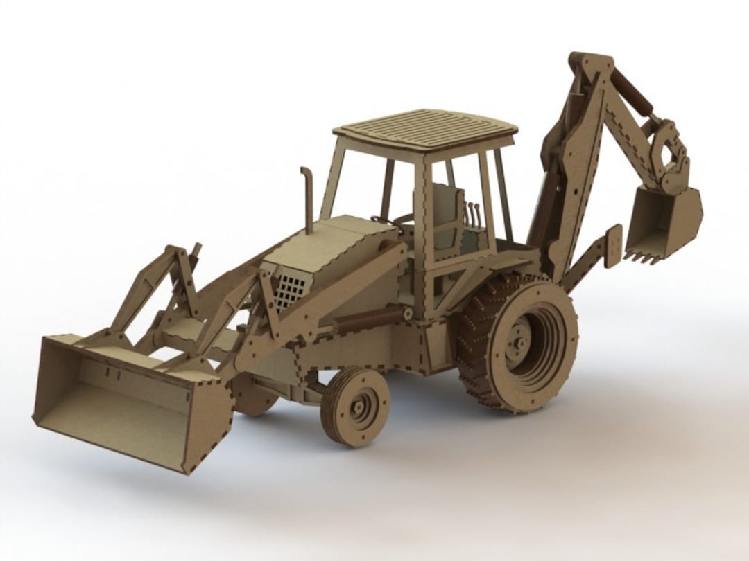 Laser Cut Wooden Toy Tractor Model 4 Mm DXF SVG File - Etsy