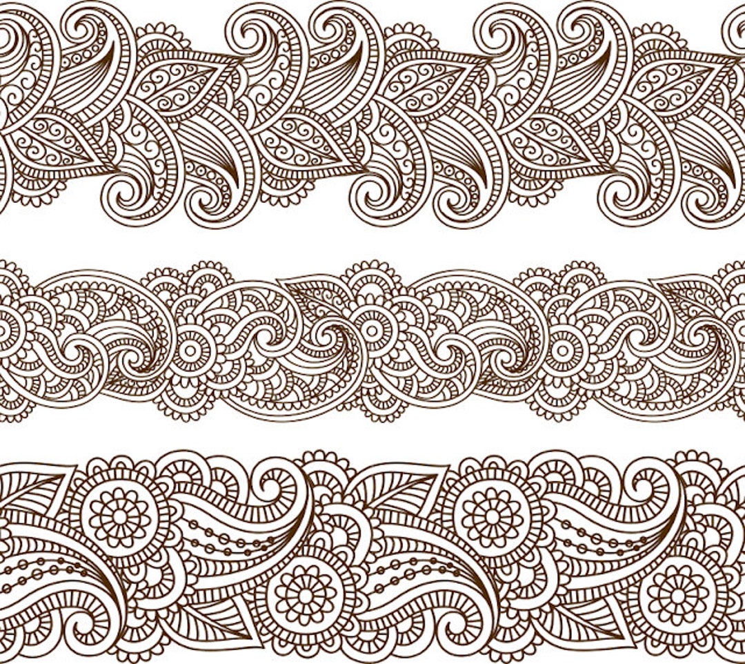 Indian Mehndi Henna Silhouette Illustration Special Design for Sticker ...