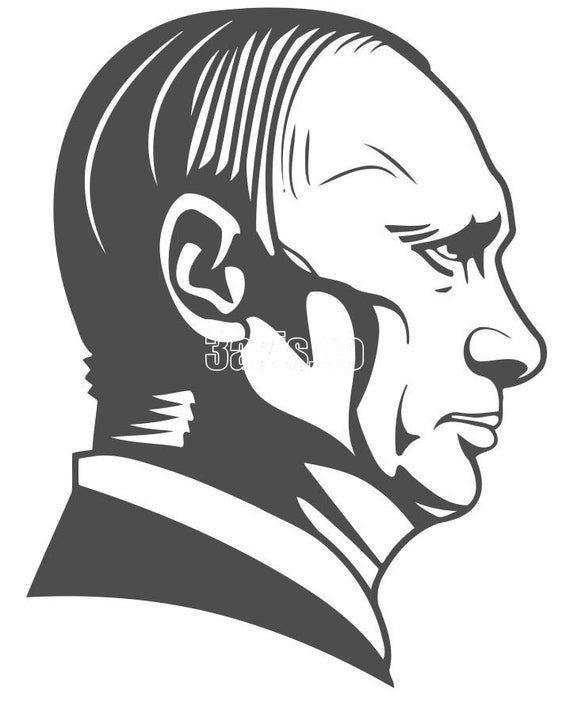 Vladimir Putin Silhouette Design Vector Art Stencil Sticker - Etsy