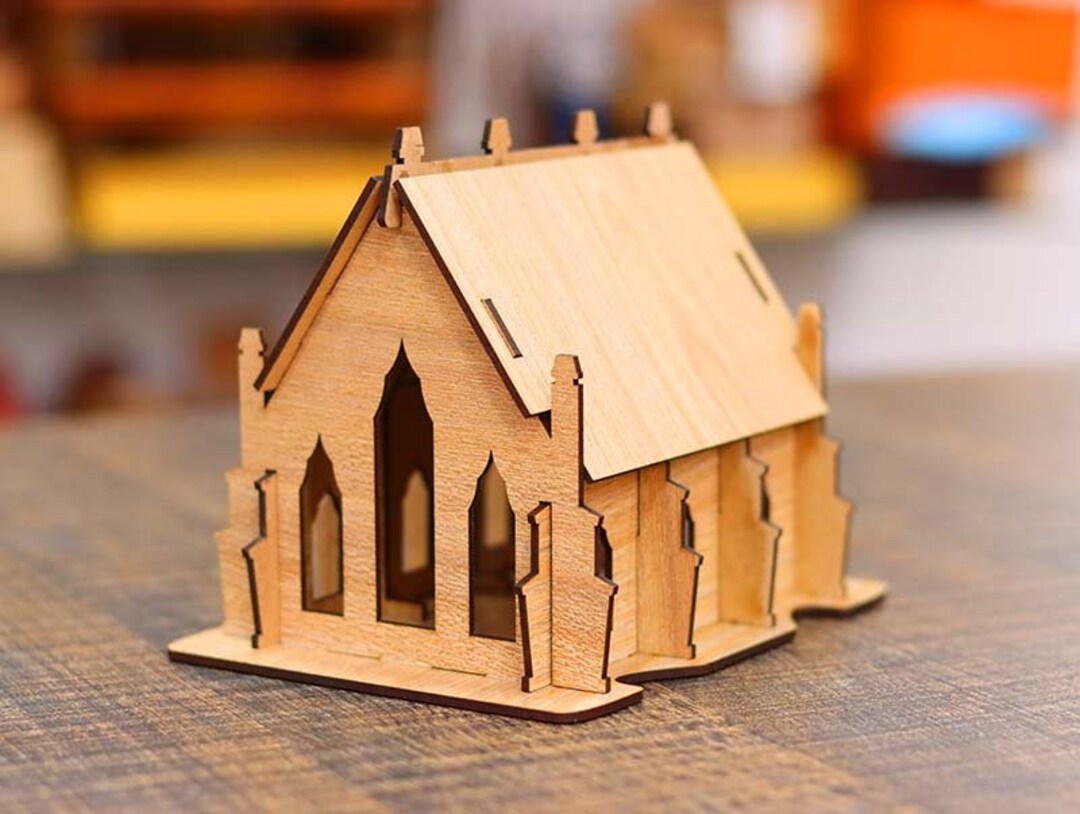 Lasercut House Model Decorative Wooden 3D Toy Plan 3 Mm SVG DXF Files ...