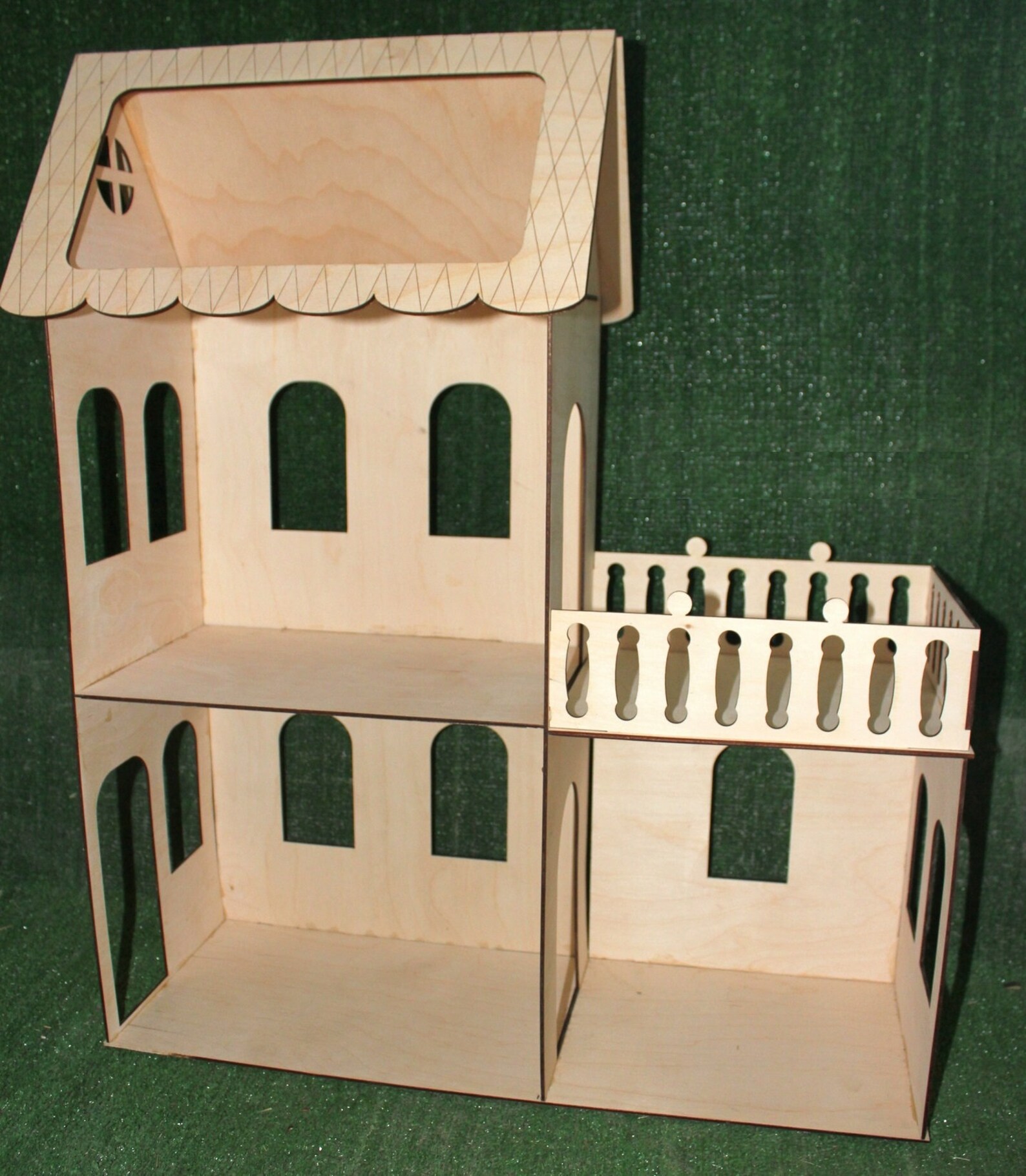 Laser Cut Simple Miniature Dollhouse Model 3D Wooden House Plan Kit 3 ...