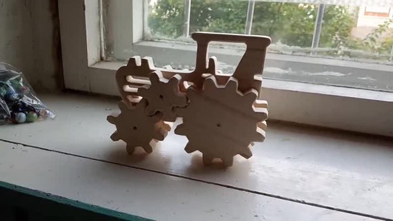 Laser Cut Tractor Model 3D Simple Wooden Toy SVG CDR File | Etsy