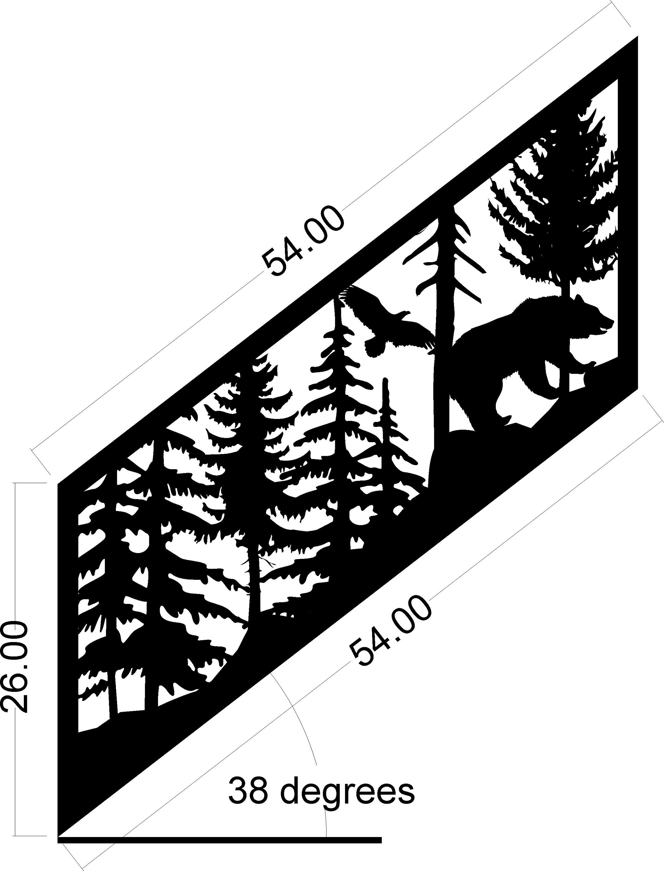 Lasercut Staircase Panel Bear Eagle Plasma Cnc Metal Vector Art Design ...