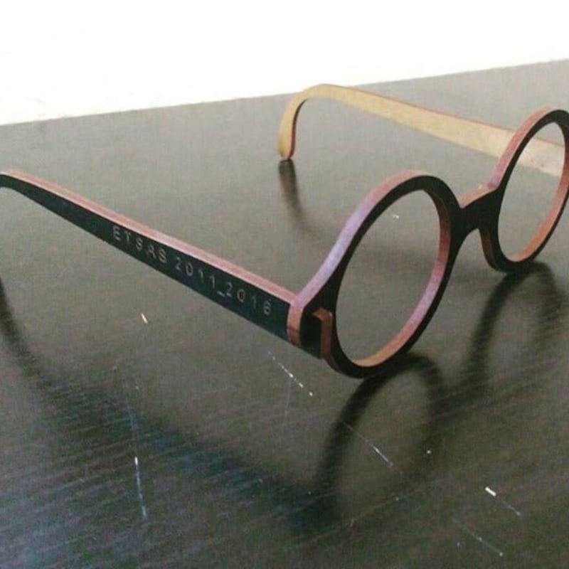 Wooden Round Eyeglasses - Etsy