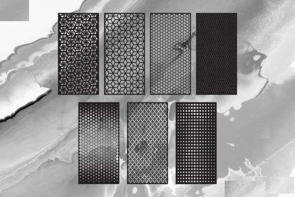 Hexagonal and Geometric Pattern 7-piece Divider Panel Set | Home Office ...