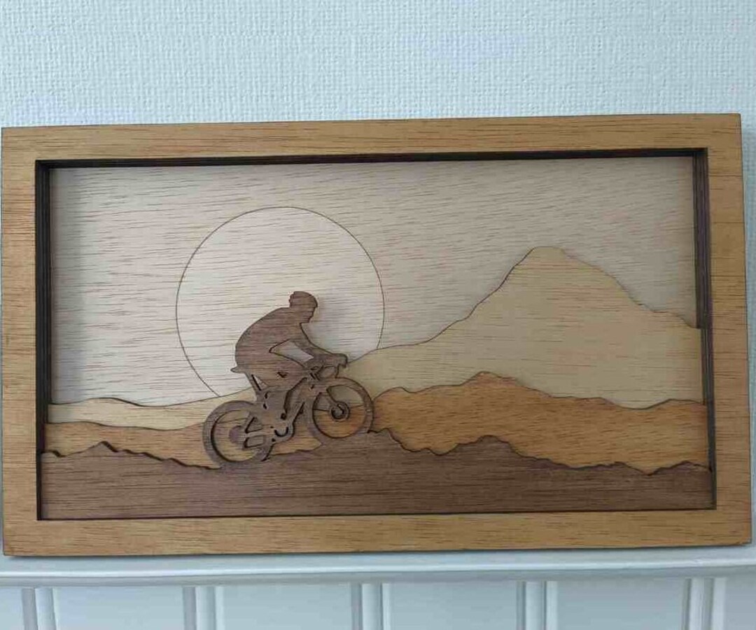 Laser Cut Biker Layered Shadow Box SVG File - Etsy