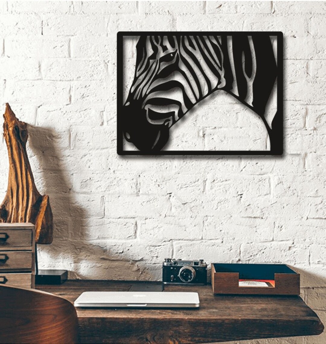 Lasercut Decorative Zebra Vector Art Animal Horse Wooden Metal Wall ...