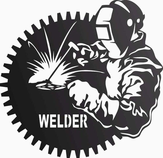 Lasercut Welder in Workshop Decoration Vector Art SVG DXF File | Etsy