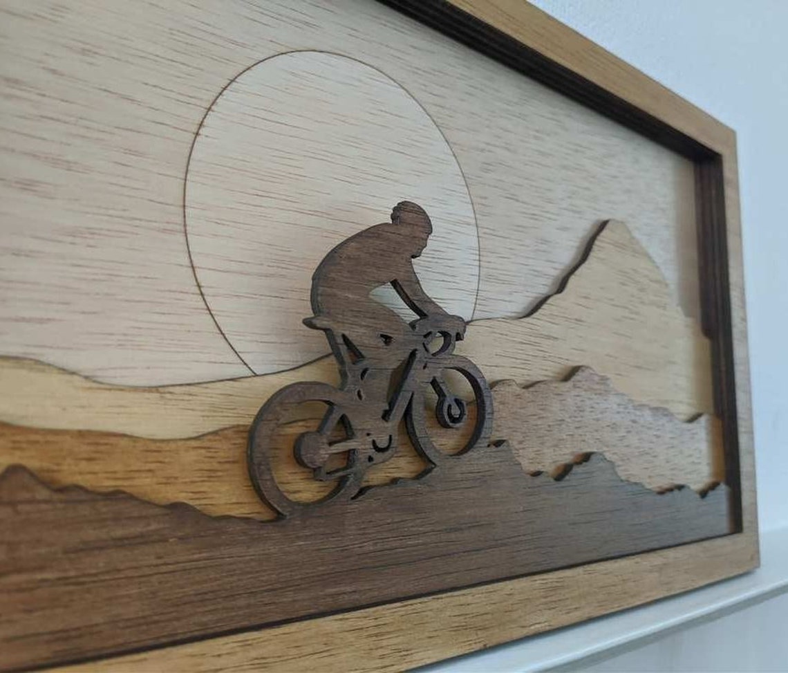 Laser Cut Biker Layered Shadow Box SVG File - Etsy