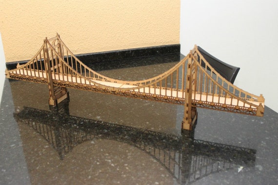 Lasercut Bridge Model Golden Gate San Francisco 3D Wooden | Etsy