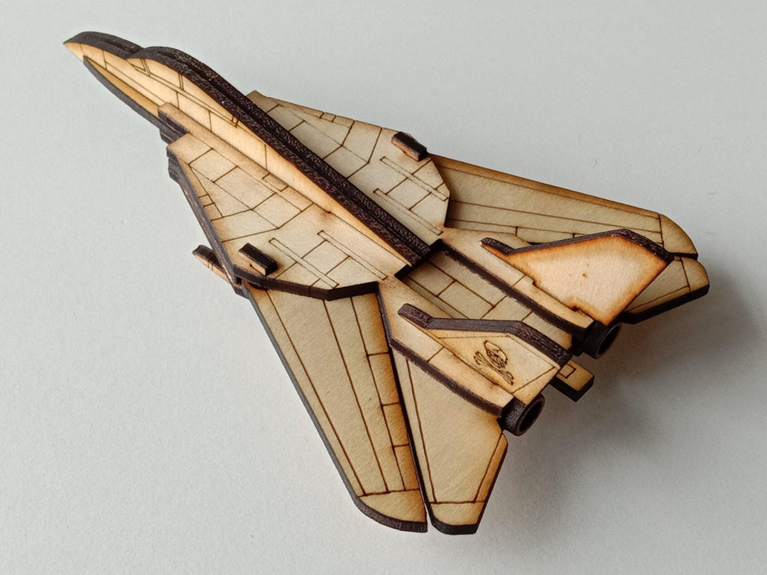 Lasercut F-14 Tomcat Panda Fighter Aircraft Plane Vector Model 3 Mm ...