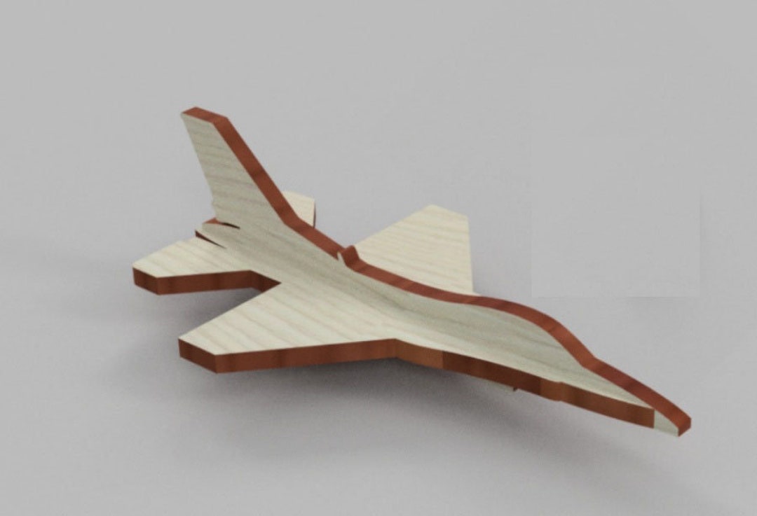 Laser Cut Airplane Simple Wooden Model 3D Puzzle Toy 3mm and 4 Mm SVG ...