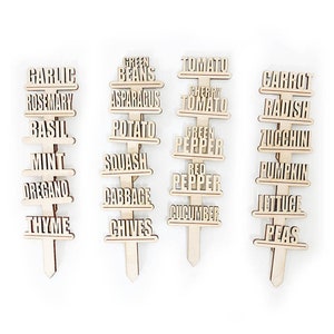 Plant Marker Garden Stakes - SVG File With Vegetable Herb Plant Tag ...