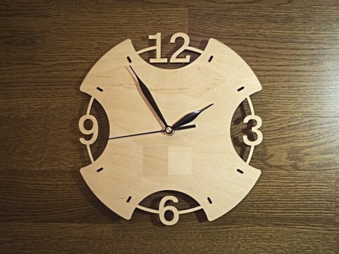 Lasercut Decorative Wooden Wall Clock Special Circle Design - Etsy