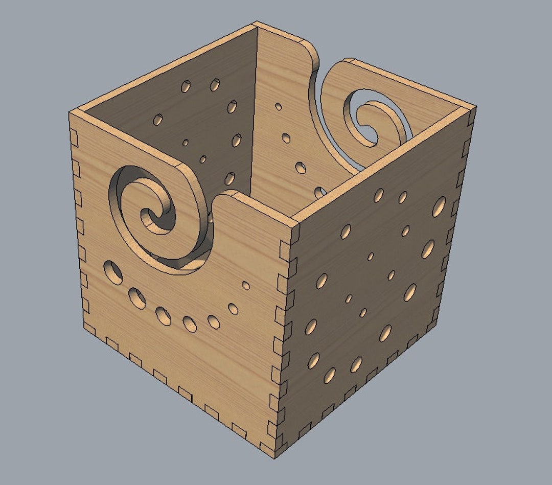 Laser Cut Wooden Crochet Yarn Holder Yarn Bowl Knitting Bowl With Holes ...