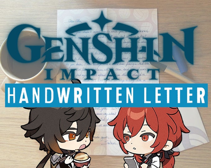 Genshin Character Handwritten Letters - Etsy