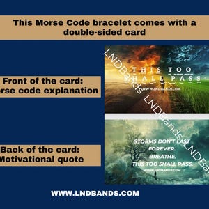 Morse Code "this Too Shall Pass" Bracelet - Inspiration, Motivation ...