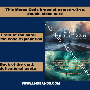 Morse Code I AM THE STORM Bead Bracelet: Inspiration, Motivation ...