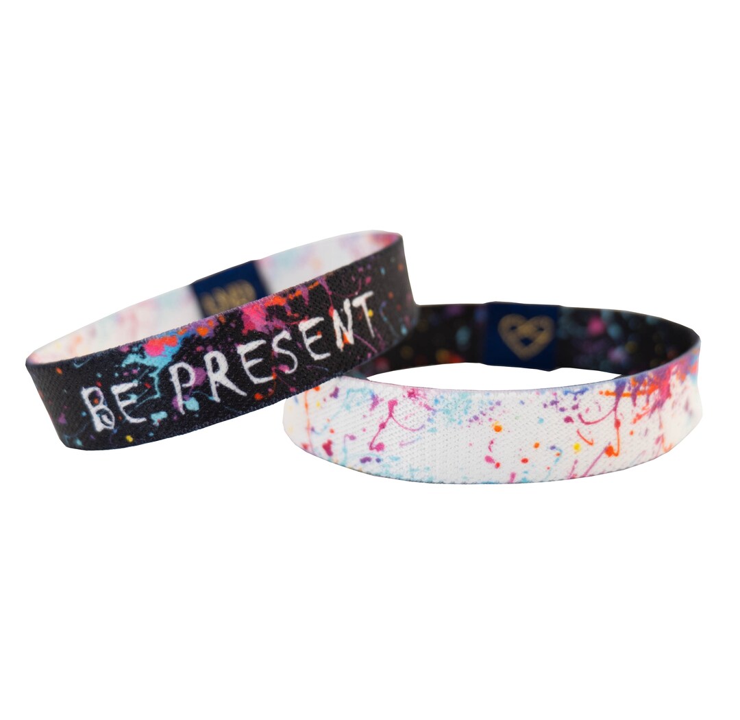 Be Present Elastic Wristband, Motivational, Inspirational, Double Sided ...