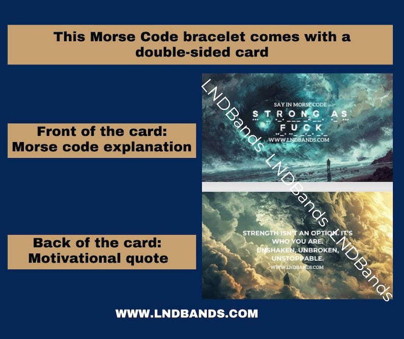 Morse Code STRONG AS FUCK Bracelet: African Turquoise Inspiration ...