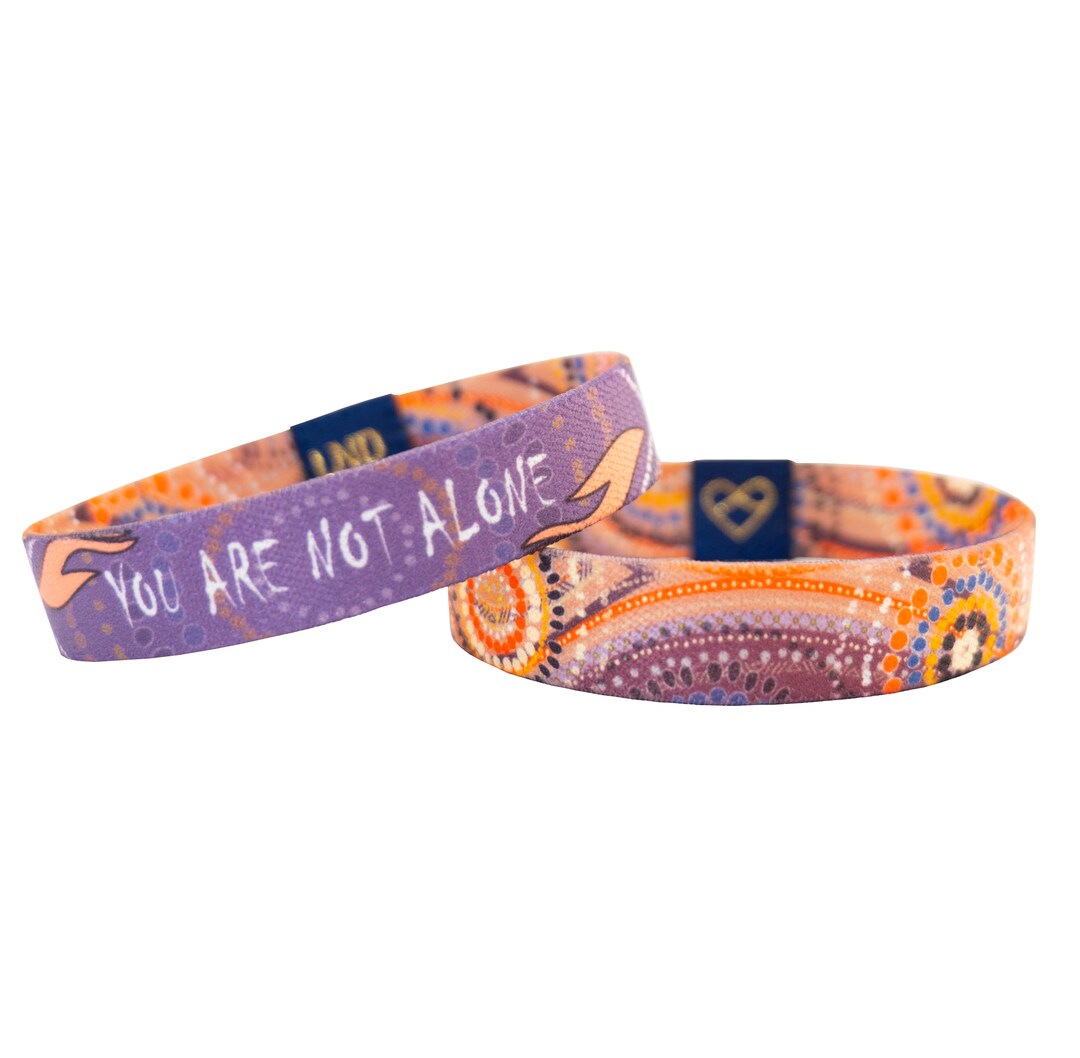 You Are Not Alone Elastic Wristband, Inspirational, Double Sided ...