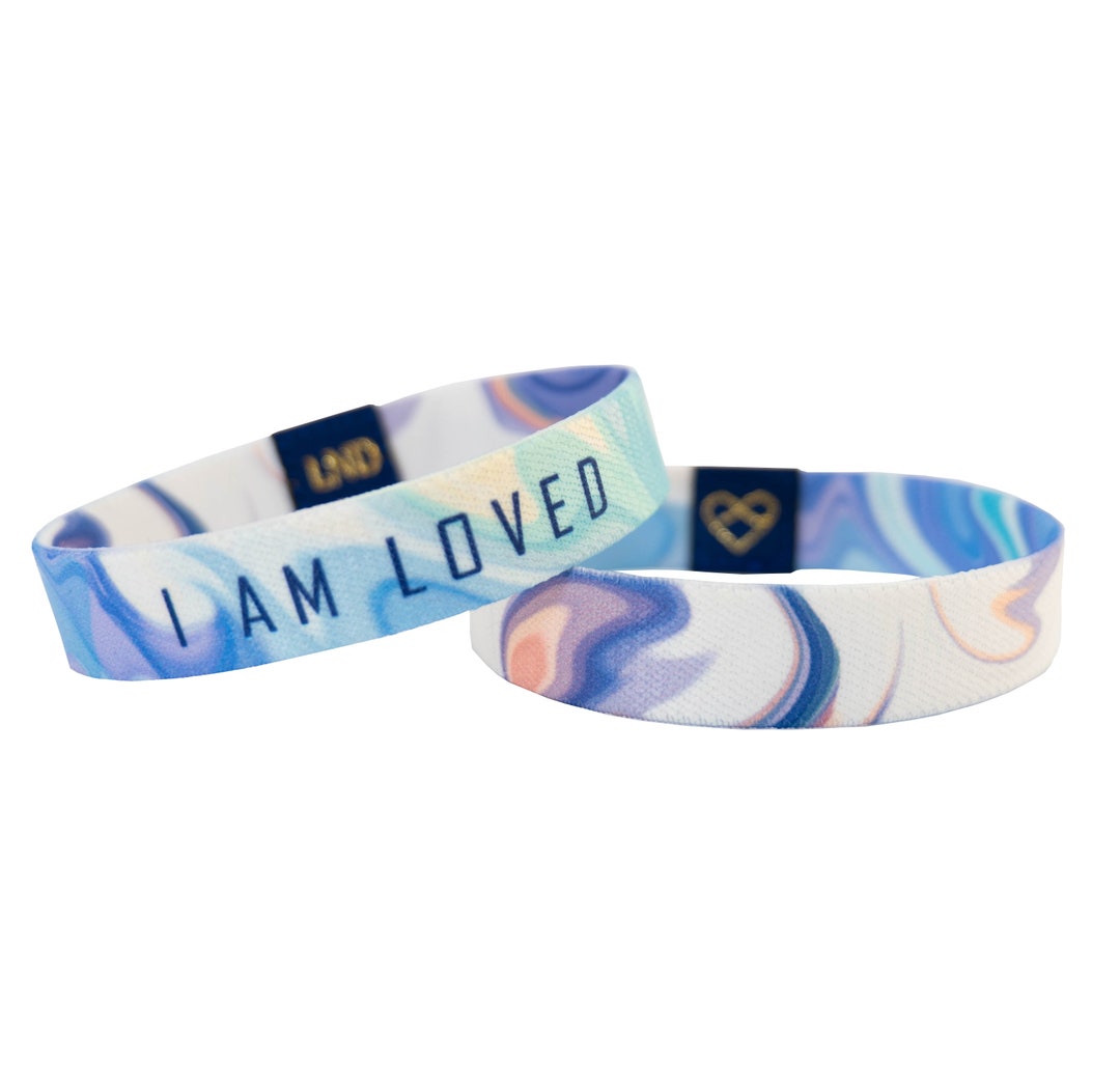 Elastic Wristband 'I Am Loved' Double Sided Inspirational - Etsy