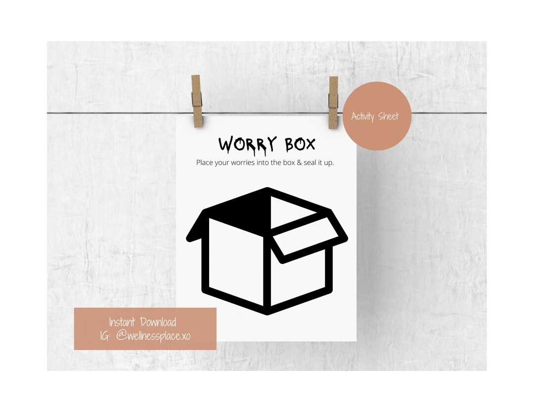 Worry Box. Mental Health. Social Emotional. School Counselor. Social ...