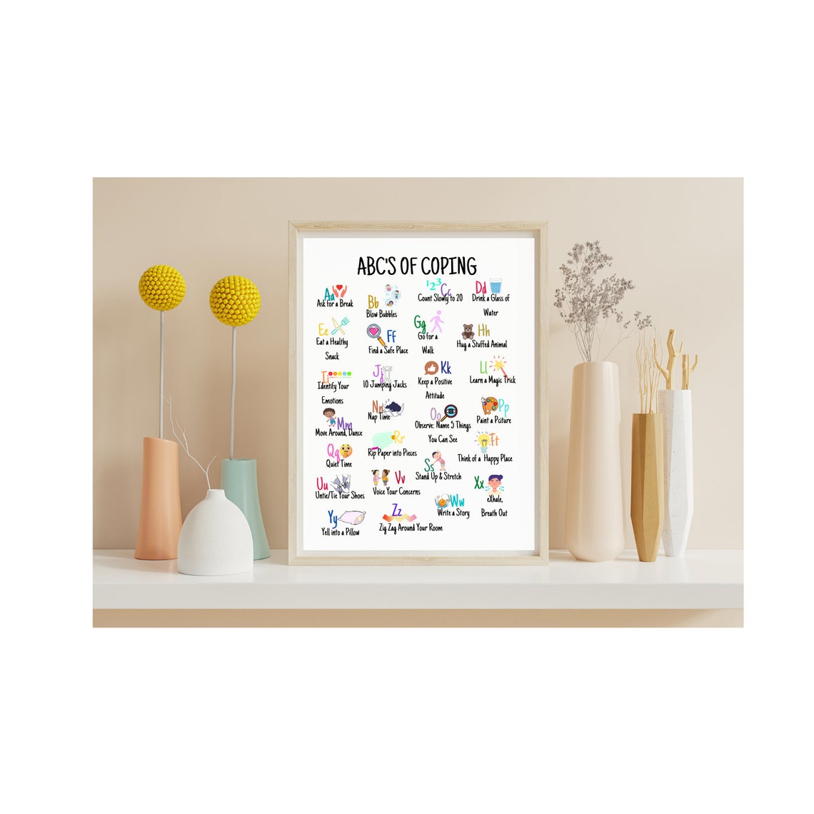 ABC Coping Coping Skills Kids Coping Skills Printable - Etsy UK