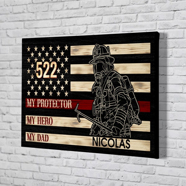Personalized Firefighter Poster - Etsy