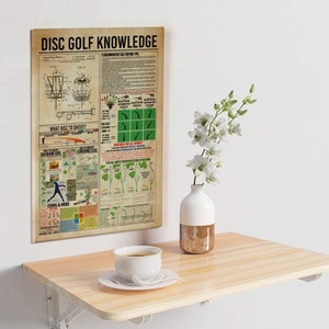 Disc Golf Knowledge Poster, Disc Golf Print, Disc Golf Player Gift ...