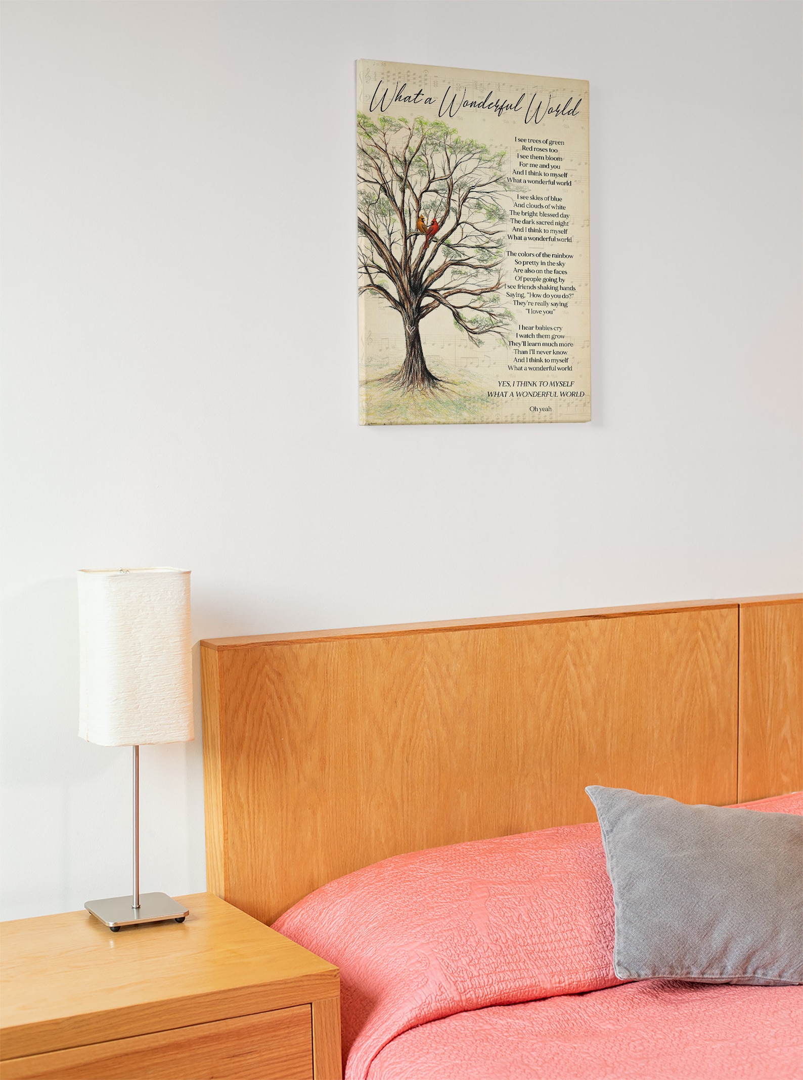Canvas & Poster "i See Trees of Green, Red Roses Too, I See Them Bloom ...