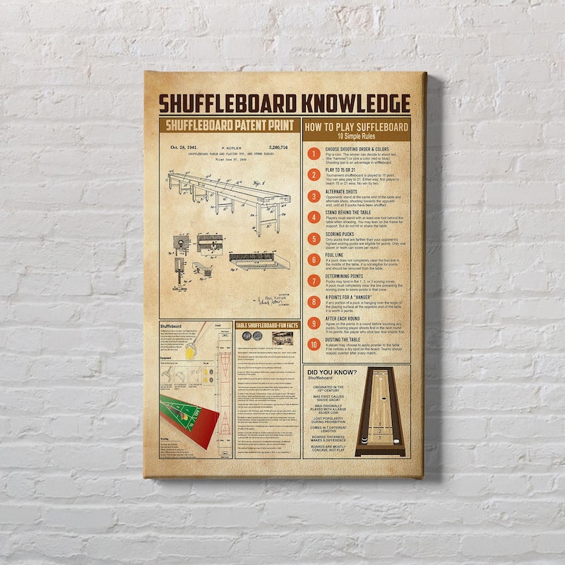 Shuffleboard Rules - Etsy